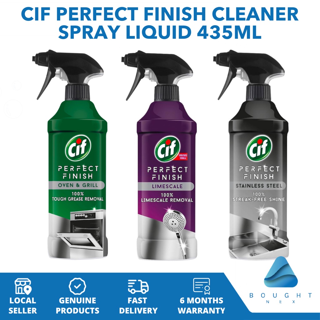 Cif Perfect Finish Cleaner Spray 435ml - Stainless Steel, Oven & Grill | Shopee Singapore
