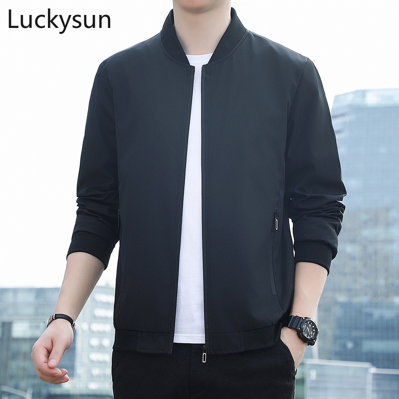 [Ready Stock] Jacket Men Korean Slim Fit Bomber Jacket Windproof and ...