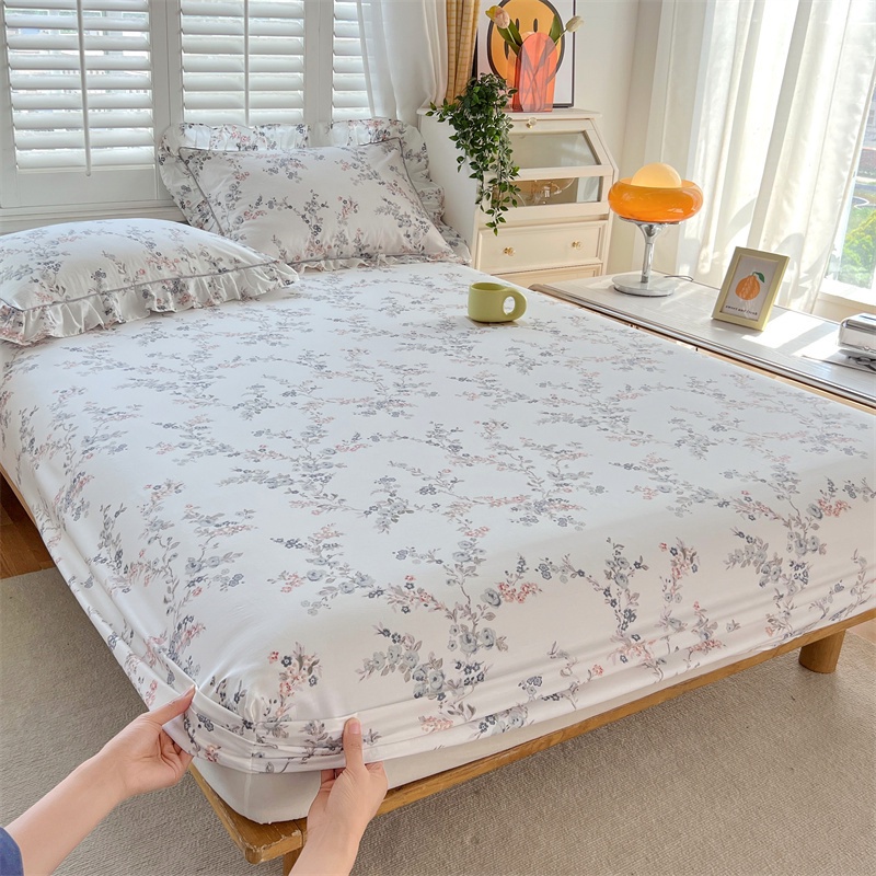 [New arrival]100% cotton bed sheet flower printed ins style cotton ...