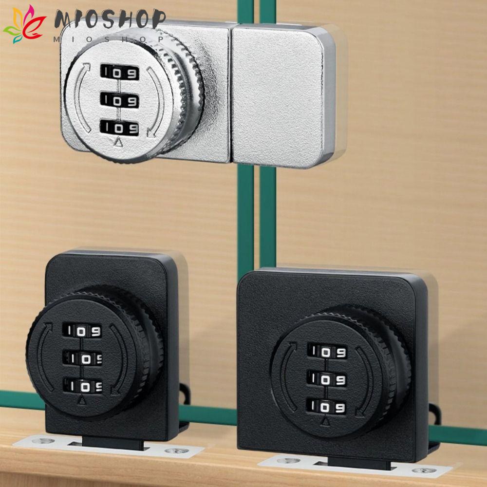 MIOSHOP Glass Door Password Lock, Zinc Alloy 3 Digital Code Display ...