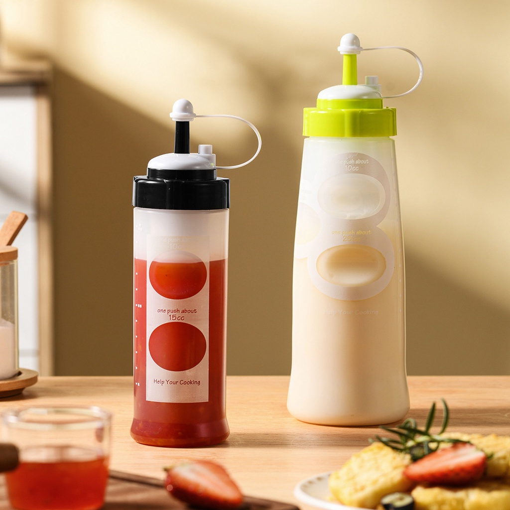 350ML/650ML Plastic PE Squeeze Bottle Storage Container 3-stage Dosing ...