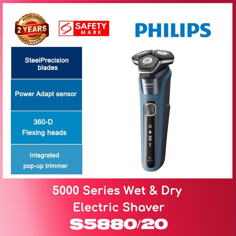 Philips S5880/20 Series 5000 Wet & Dry Electric Shaver WITH 2 YEAR ...