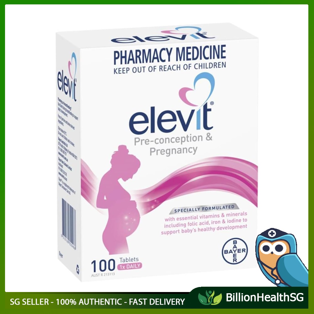 [sgseller] Elevit Pregnancy Multivitamin with Iodine 100 Tablets (100 ...