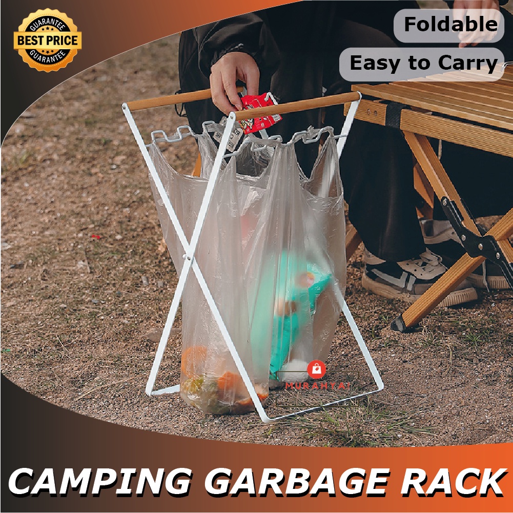 Foldable Garbage Frame Rack Bin Disposable Portable Rubbish Camping ...