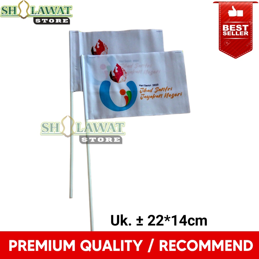 HSN Stick Flag / National Santri Day Stick Flag / Santri Day Flag / NU ...