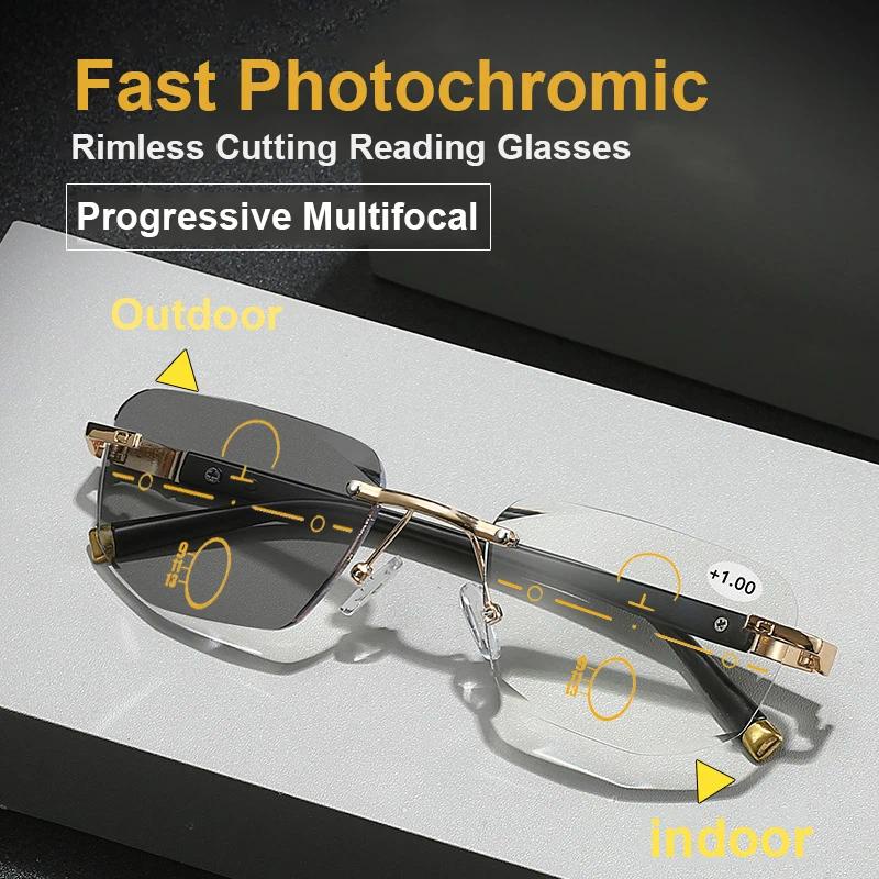Progressive Photochromic Reading Glasses Men's and Women's Close-Up ...