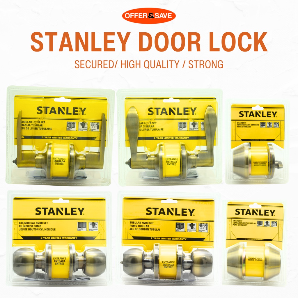 Stanley Door Lock Bola Tubular / Deadbolt Cylinder / Seoul Tubular ...