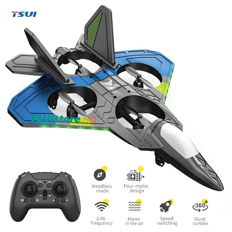 RC Plane Vertical Takeoff Airplane Fighter 6-Axis Gyroscope Automatic ...