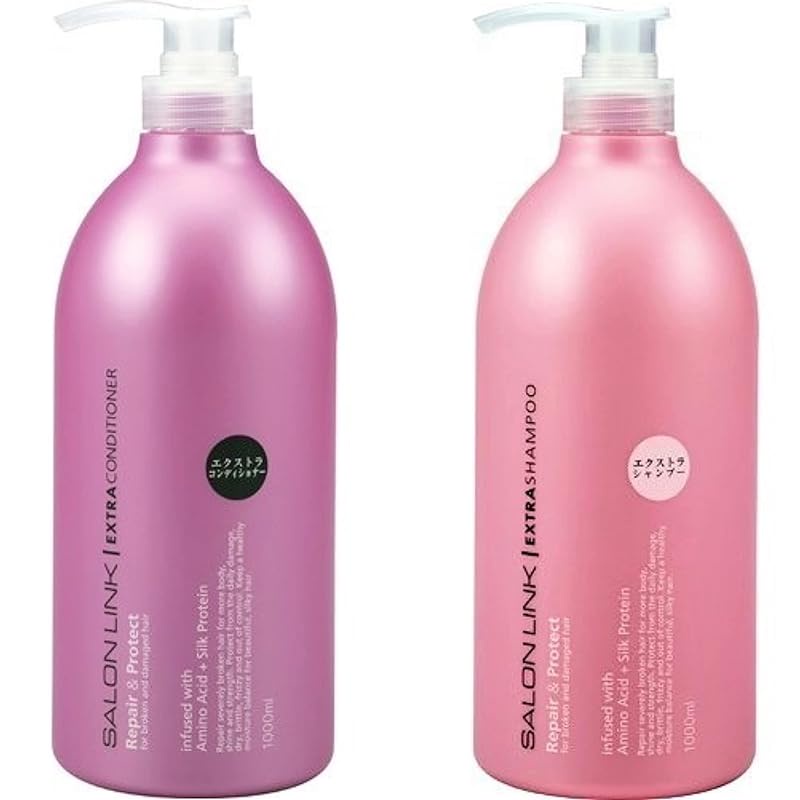 Salon Link Extra Shampoo & Conditioner Set Pump 1000ml | Shopee Singapore
