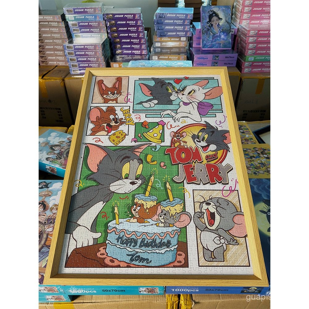 1000Tom and Jerry Puzzle 1000 Pieces with Frame Adult Version High ...