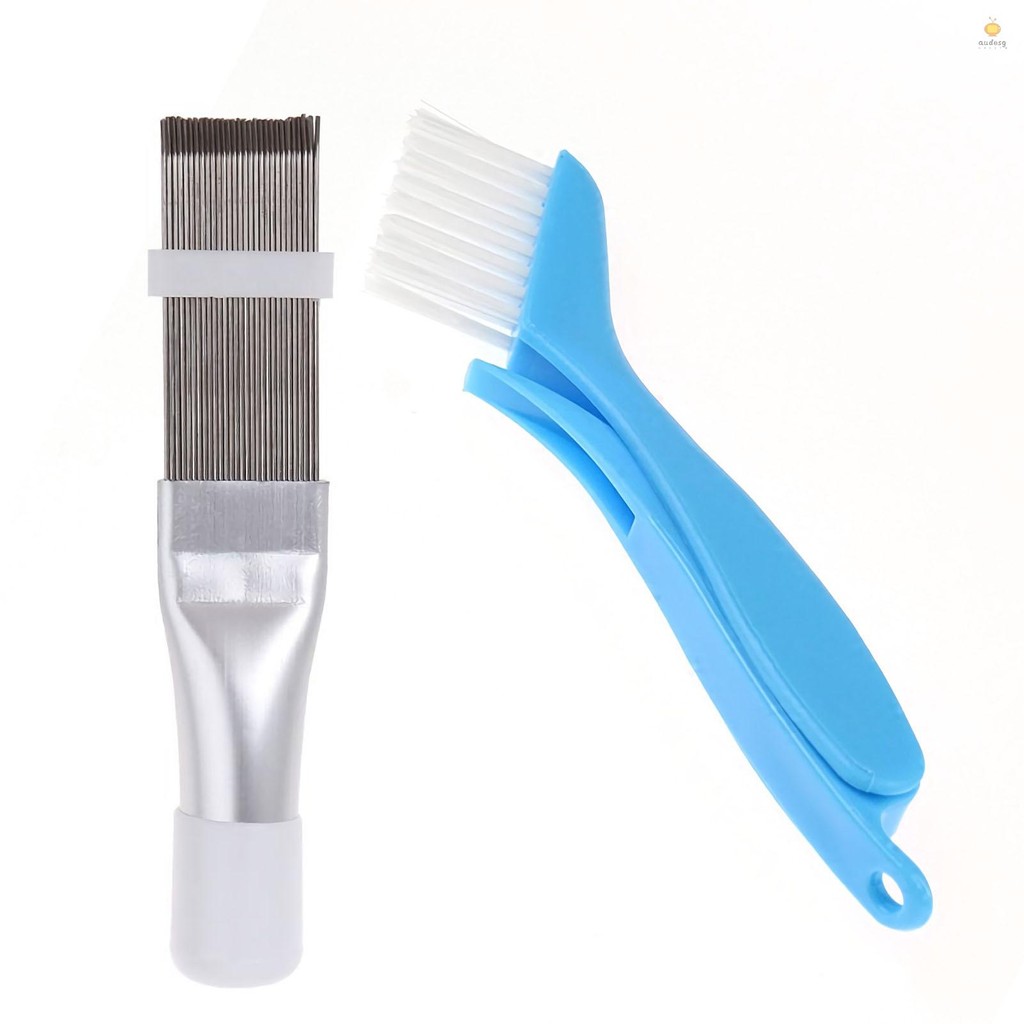 2pcs Air Conditioner Condenser Fin Cleaning Brush and Comb Set Fin ...