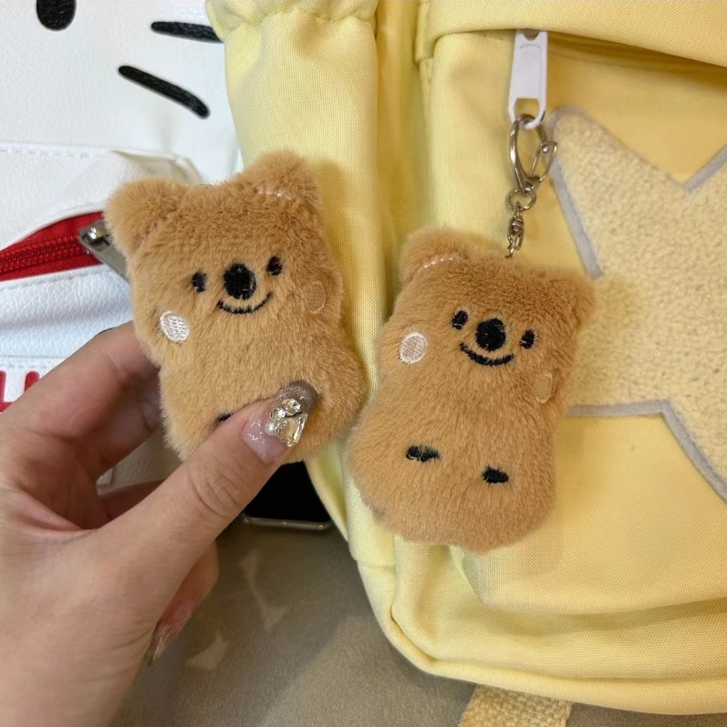 Squeaky Short Tailed Kangaroo Keychain Cute Koala Plush Doll Toys Bag ...
