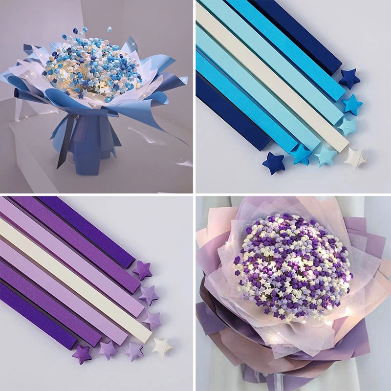 540pcs Colorful Paper Stars Origami DIY Stars Origami Paper Strips Fold ...