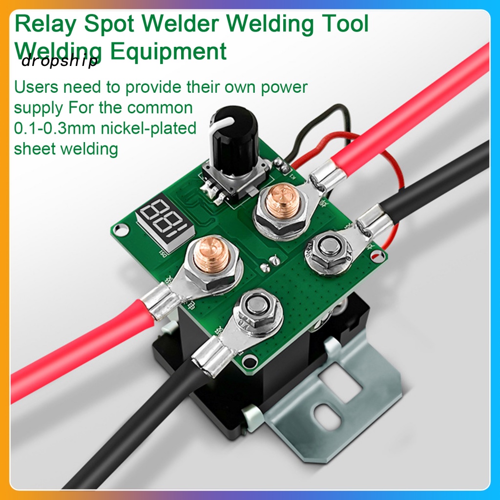 DRO_ Relay Spot Welder 12V 199 Gear Adjustable Supports 18650 Battery ...