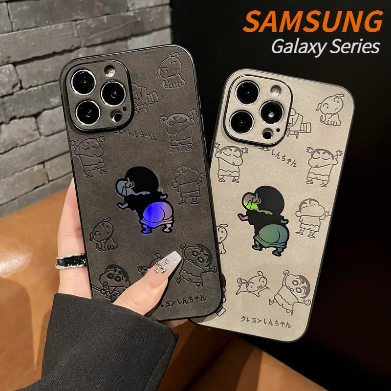 NCT Haechan Shinny Laser Crayon Shin chan Hard Case for Samsung Galaxy ...