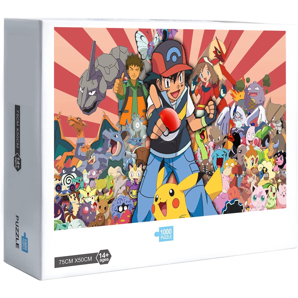 Pocket Monsters Pokémon Pikachu Ash Ketchum Jigsaw Puzzle Wooden Adult ...