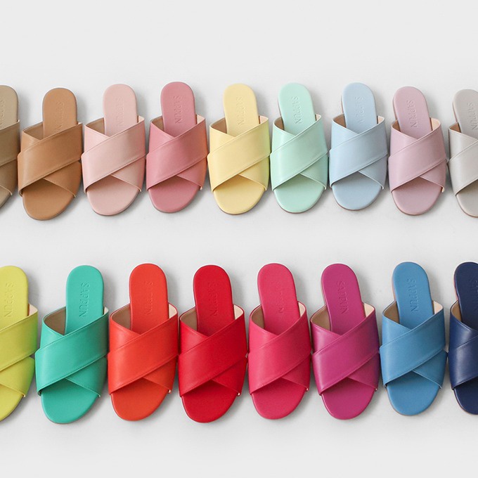 [SAPPUN] Camishu Daily Cross Slippers (1cm) 20colors | Shopee Singapore