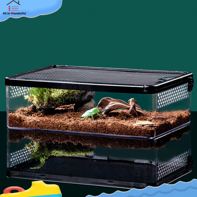 WONDER Turtle Tank With Breathable Holes Fish Tank Multifunctional ...