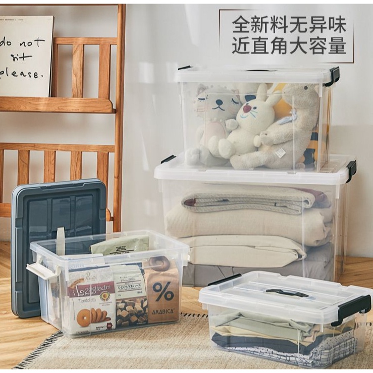 J4B Transparent Storage Box With Lid Organizer Stackable Container ...