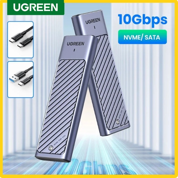 UGREEN M2 SSD Case M.2 NVMe SATA SSD Enclosure Adapter 10Gbps Usb.2 ...