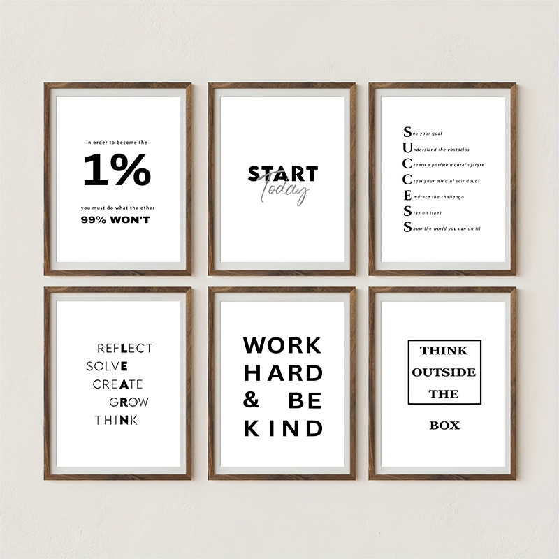 Minimalist Self Affirmation Inspirational Quotes Poster Prints Picture ...