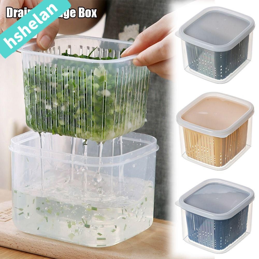 HSHELANXB Drain Storage Box, Multifunction Fooding Sorting Frozen Fresh ...