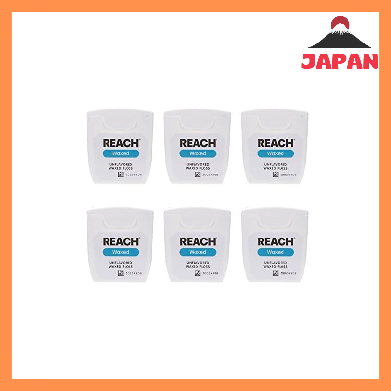 J&J Reach Dental Floss/Waxed, Unflavored / 55 yards (50.3 m) x 6 pack ...