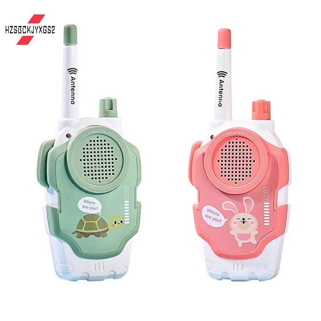 Kids Walkie Talkie Cartoon Wireless Walkie Talkie 300M Pink & Green ...