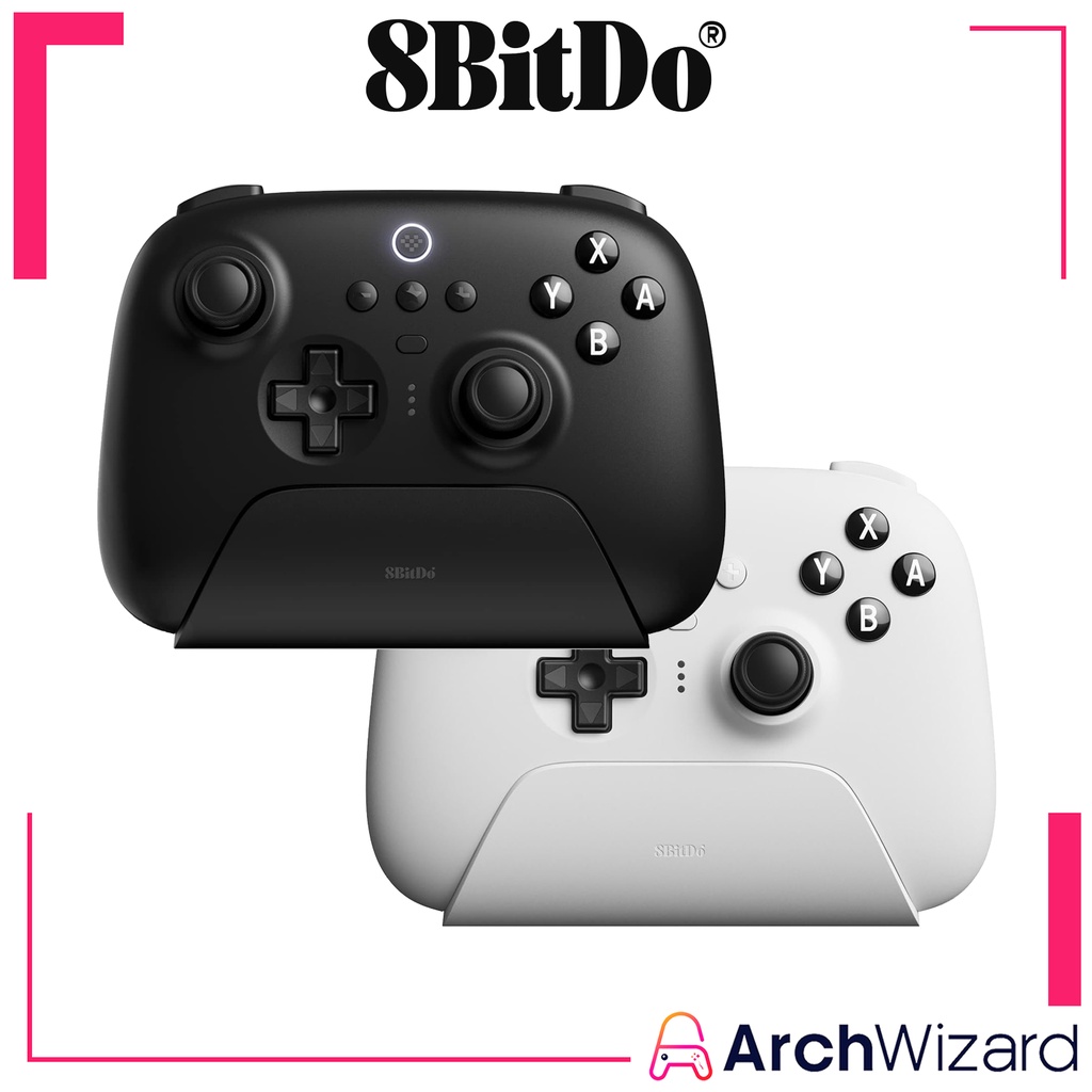 8BITDO Ultimate Bluetooth Controller with Charging Dock Black White for ...