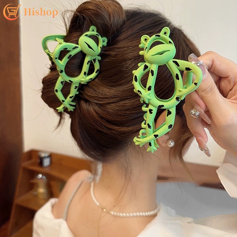 Cartoon Frog Hair Claw Clips for Women Cute Plastic Hairpin Accessories ...