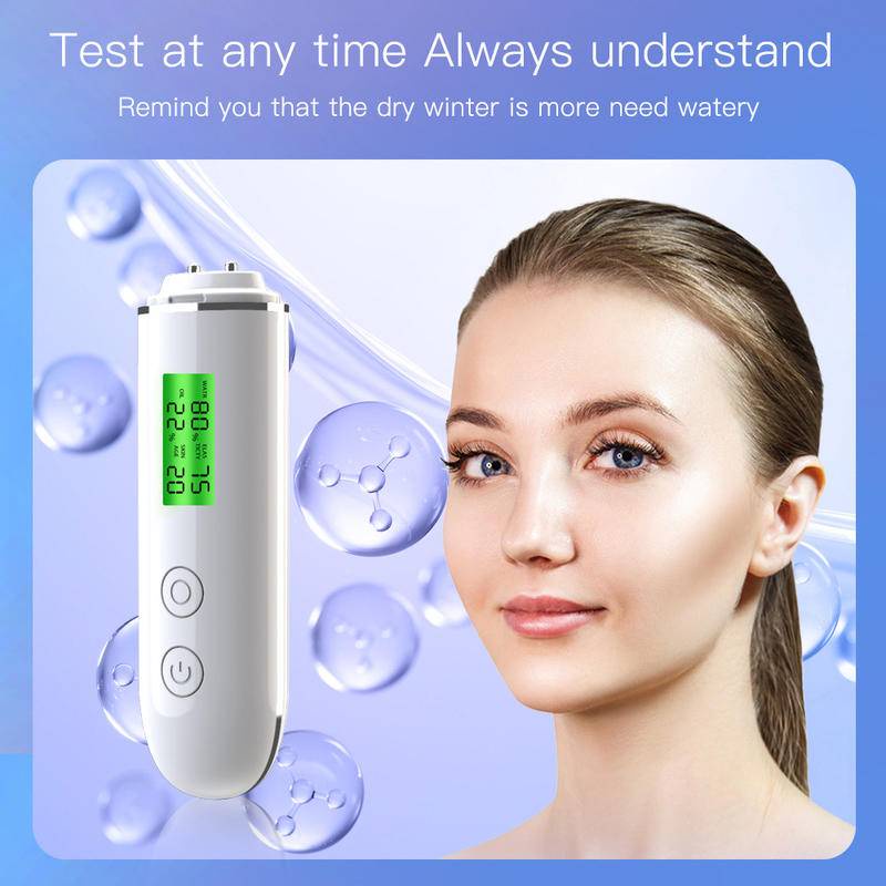 LCD Digital Skin Oil Content Moisture Analyzer Face Elasticity ...