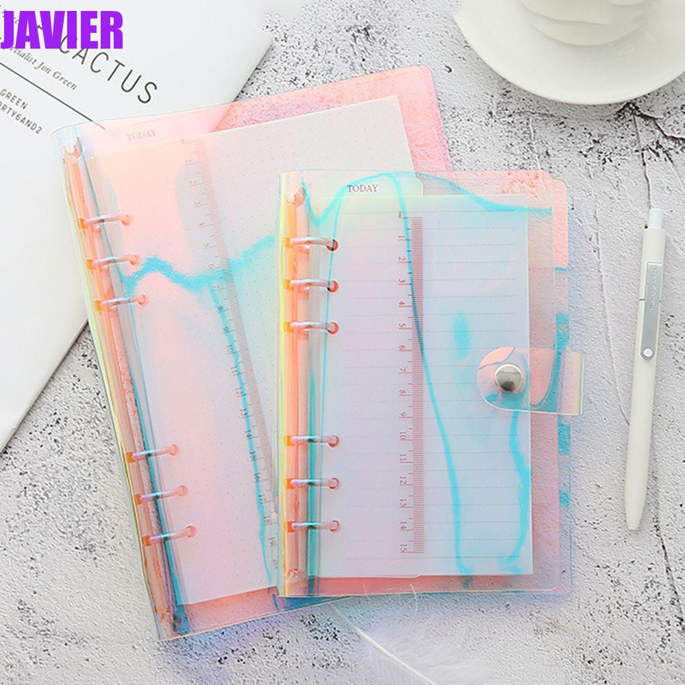 JAVIER PVC Notebook Cover 6-Ring Refillable A5/A6 Planner Student Diary ...