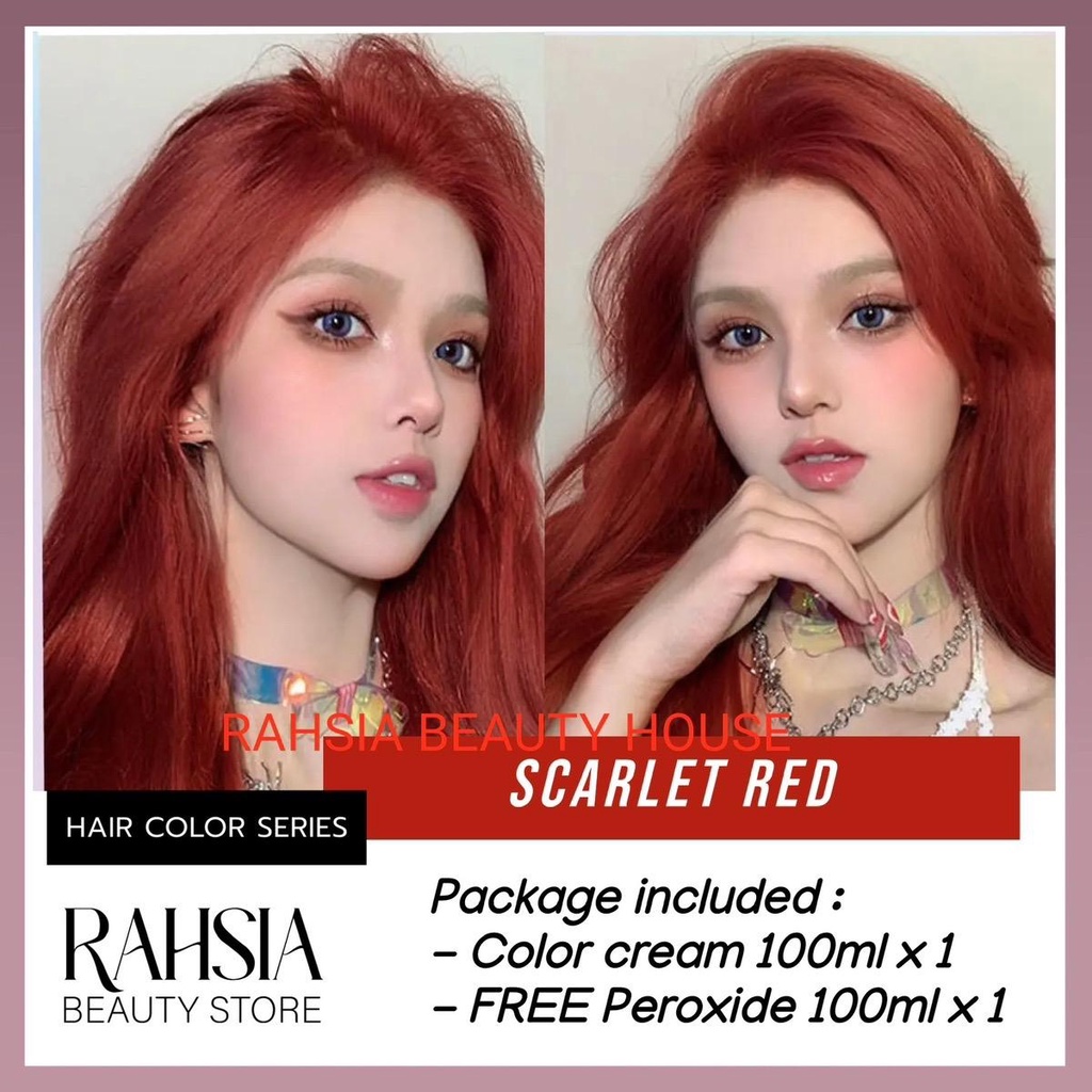 Scarlet Red With Peroxide Professional Salon Hair Color Hair Dye Cream ...