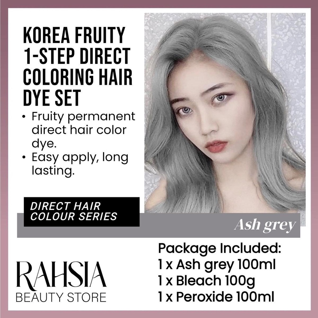 (Direct Ash Grey with Bleach Set) 6D Fruity Highlight Fashion Direct ...