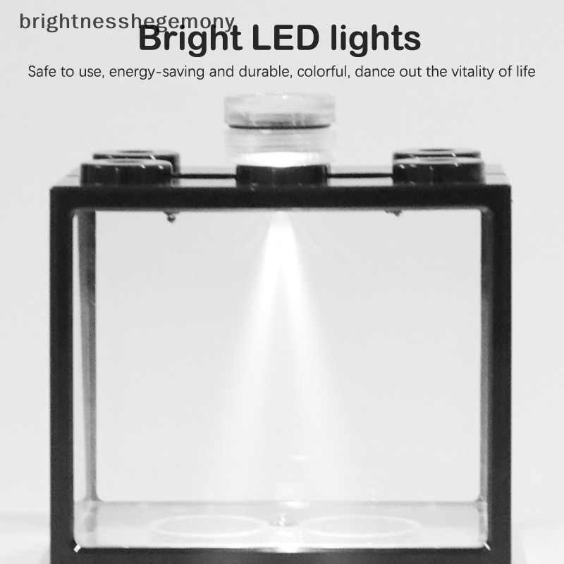 【BRSG】 Aquarium Mini Fish Reptile Pet LED Light Box Stackable Aquarium ...