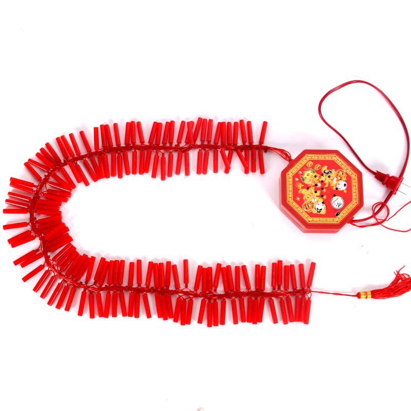 春节装饰灯 CNY Simulation Firecracker with Sound LED Electronic Firecracker ...