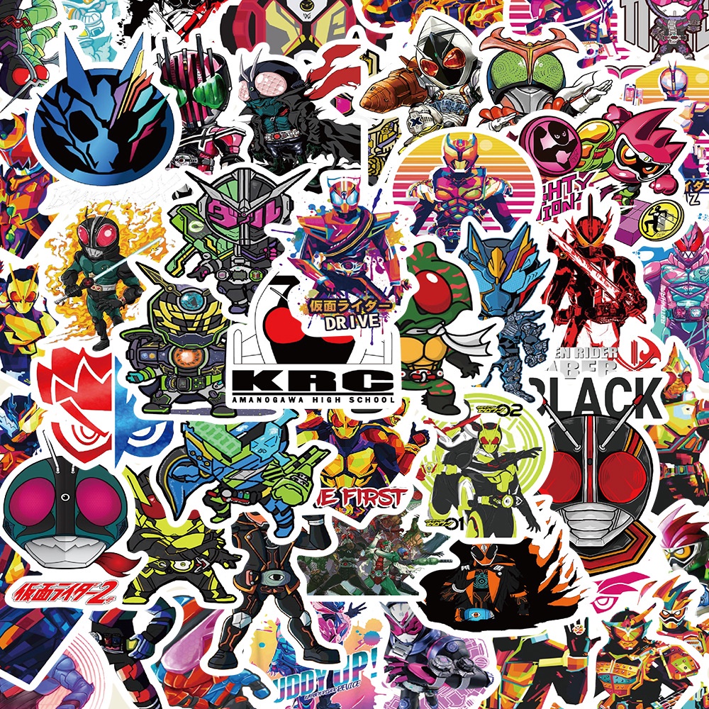 100Pcs/Set Masked Rider Series A Stickers Kamen Rider Waterproof DIY ...