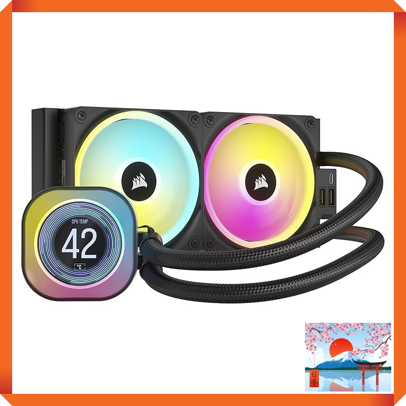 CORSAIR iCUE LINK LCD AIO Liquid CPU Cooler Series with RGB Fans and ...