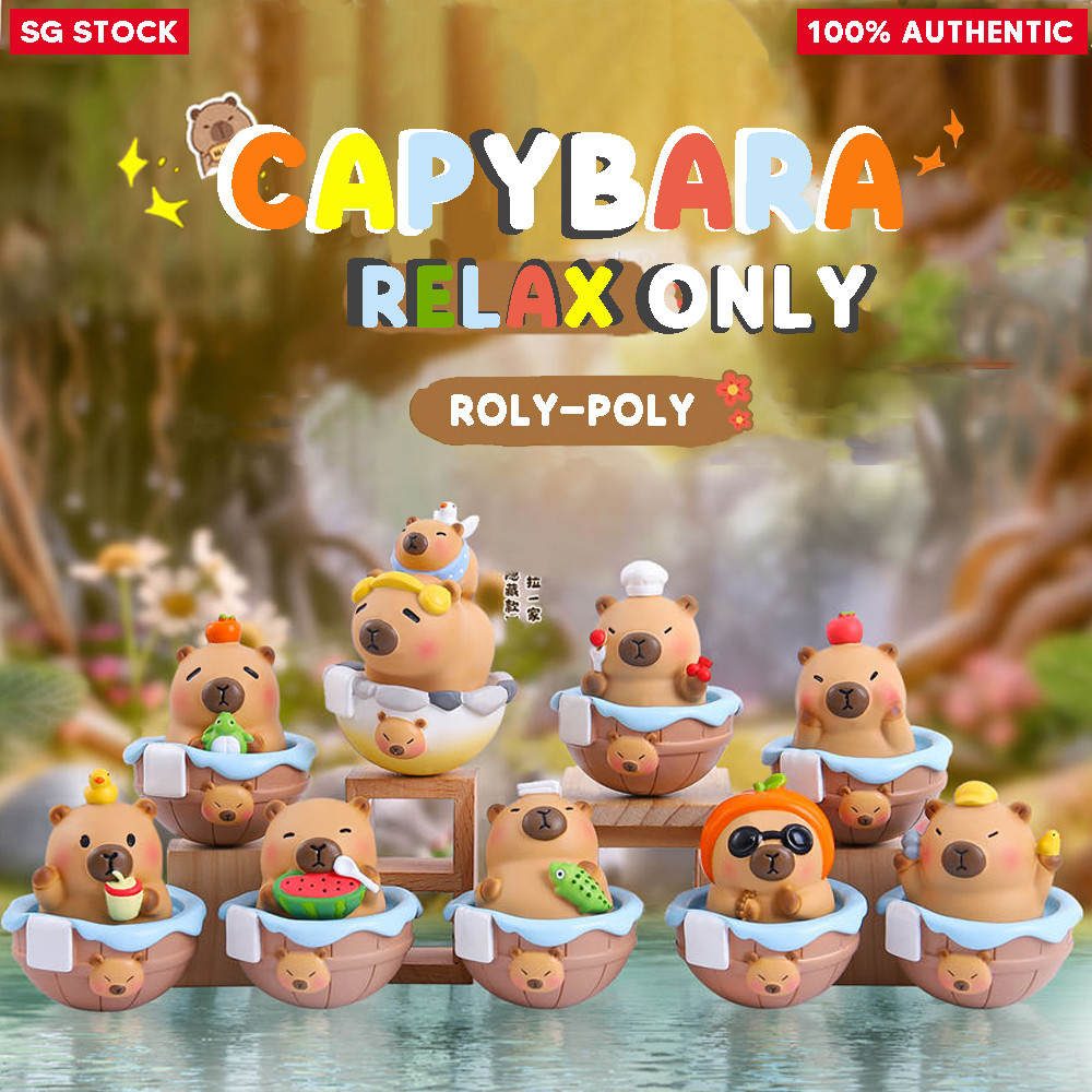 【SG GENUINE】 Capybara - Relax Only Series Roly Poly Blind Box Cute Desk ...