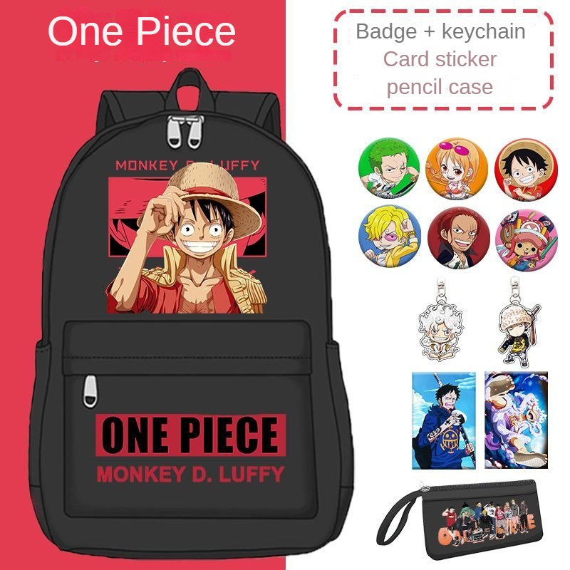 ★One Piece★Luffy & Zoro animation peripheral joint student schoolbag ...