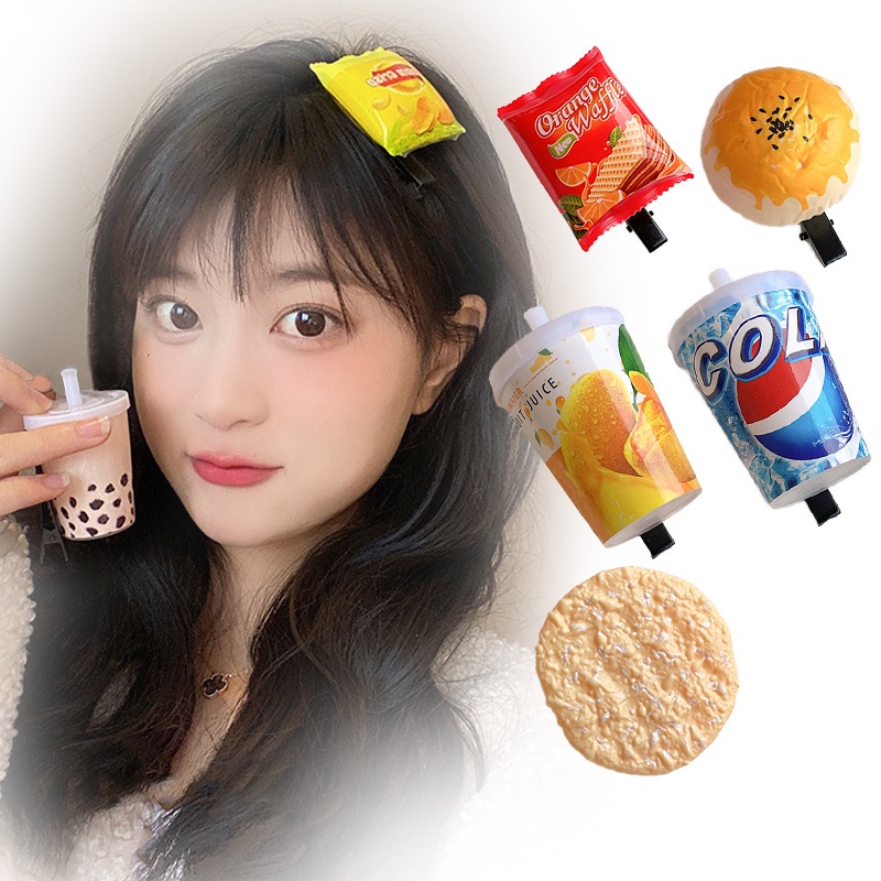 Funny Creative Hair Clip Cute Potato Chips Hair Simulation Food ...