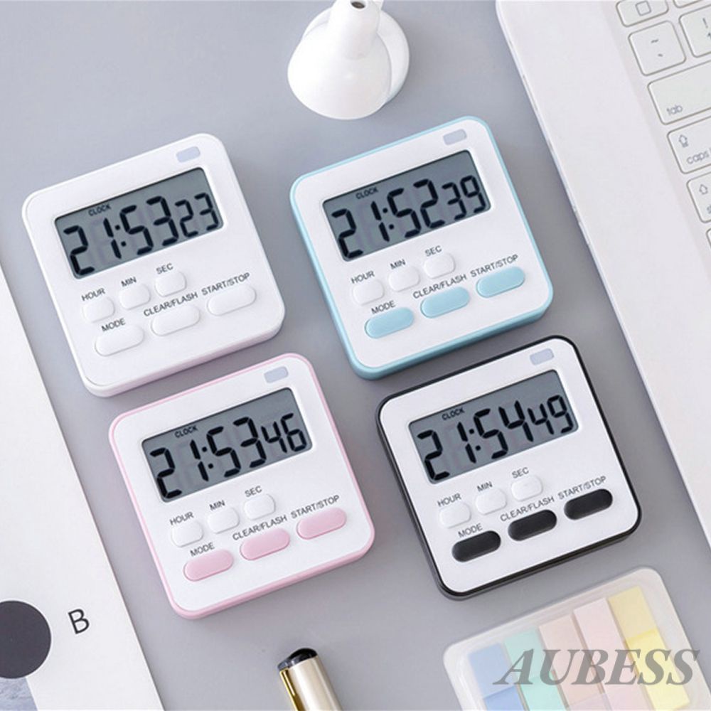 Lcd Kitchen Timer Magnetic Digital Countdown Stopwatch With Stand Alarm ...