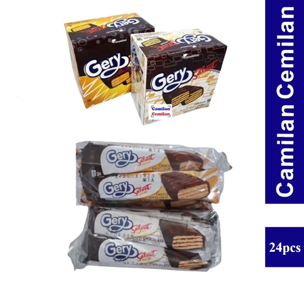 Gery Saluut Chocolate Hazelnut Wafer contains 24 pcs x 7.5 gr | Shopee ...