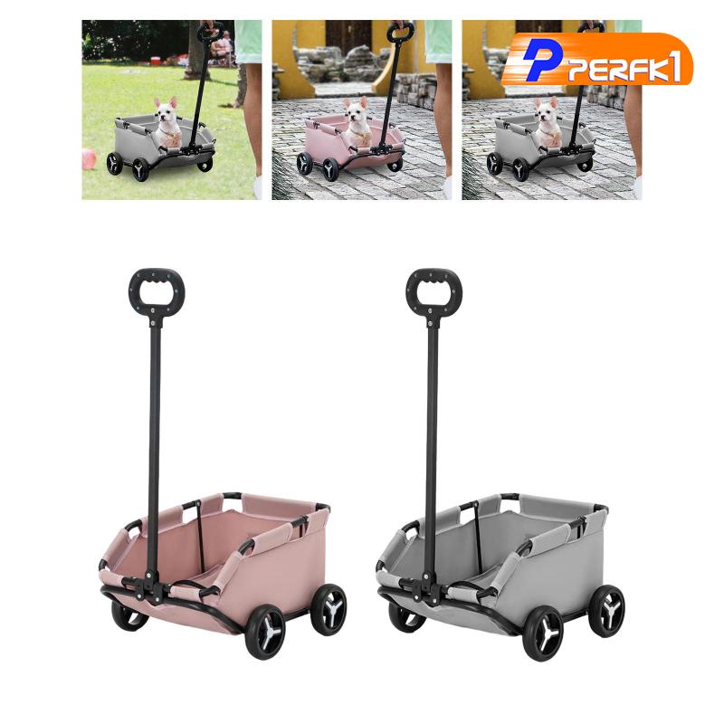 [Perfk1] Pet Trolley Dog Pushchair Easy to Fold for Storage Dog Pram ...