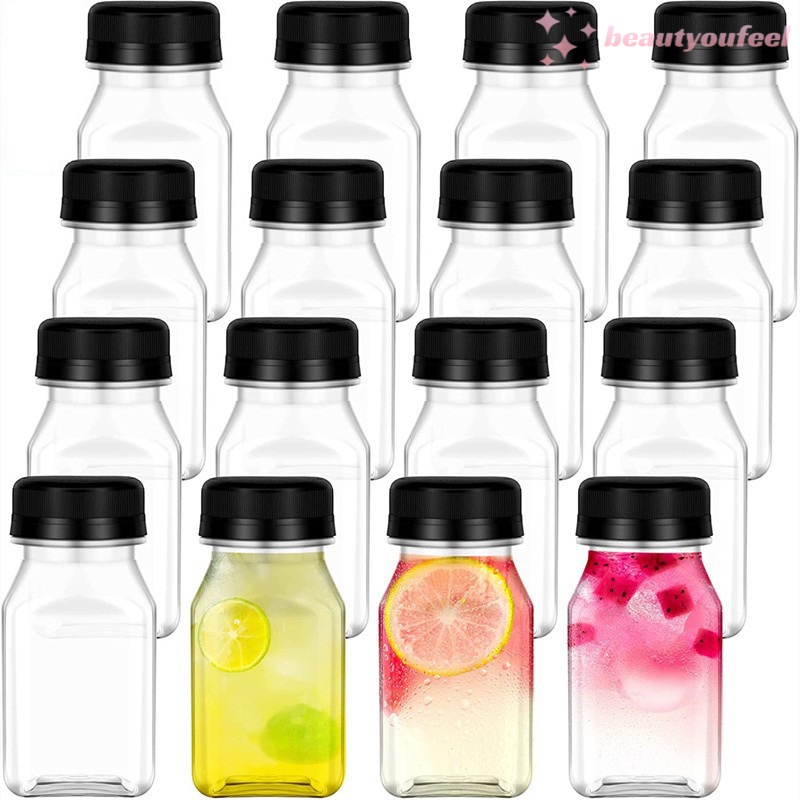 [Beautyoufeel] 4Pcs 120ML Clear Drink Containers Plastic Reusable Empty ...