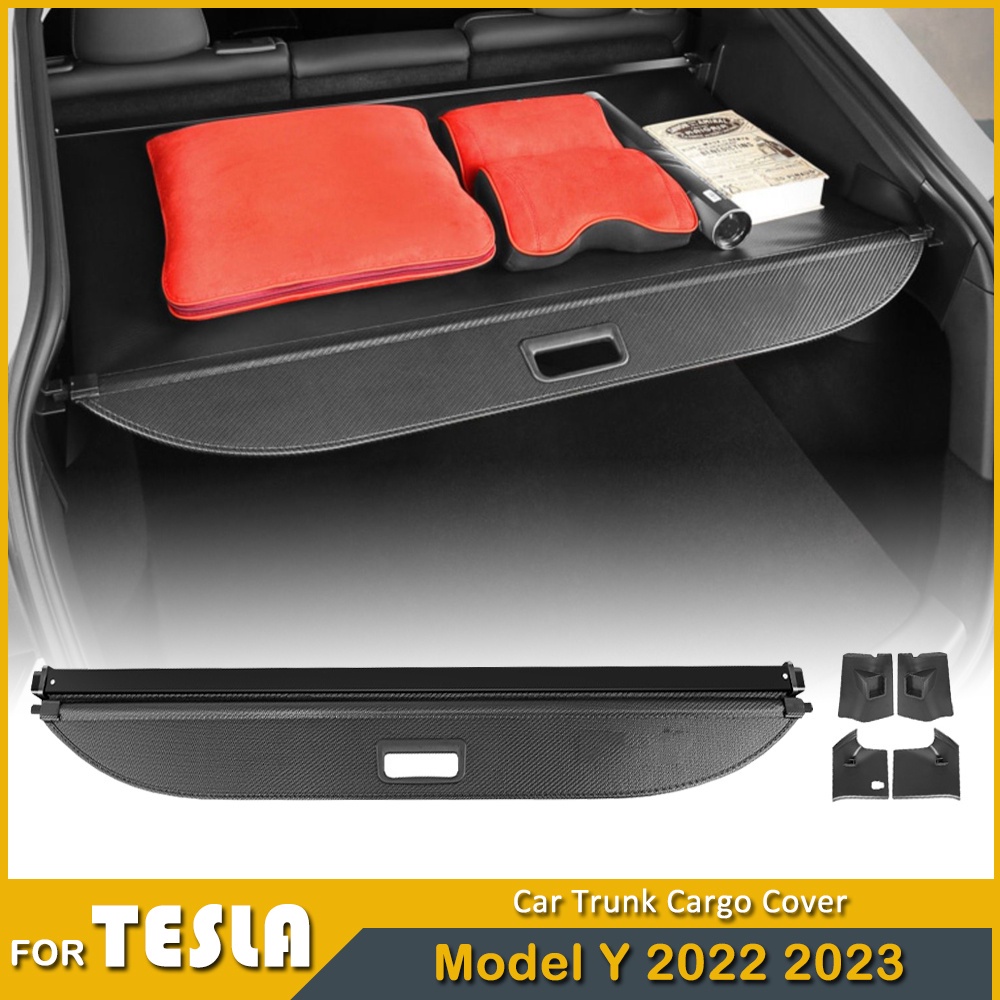 For Tesla Model Y Trunk Cargo Cover Rear Rack Privacy Security Shield ...