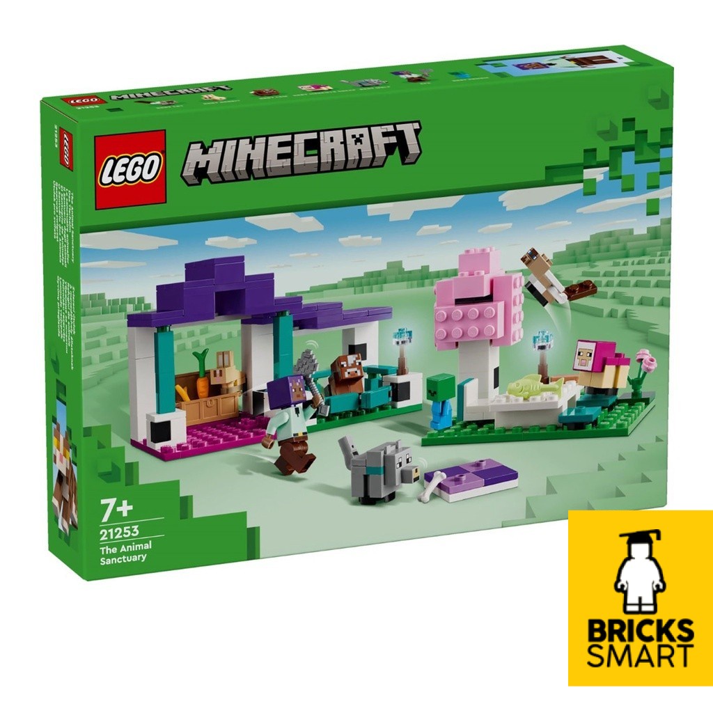 LEGO 21253 Minecraft The Animal Sanctuary Building Toy Set (206 Pieces ...