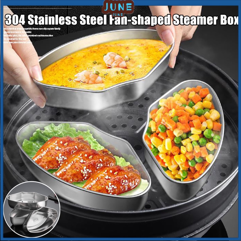 5Pcs 304 Stainless Steel Fan-shaped Steamer Box Household Children's ...