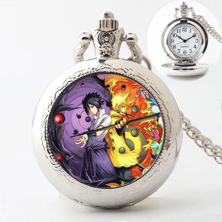 Naruto Quartz Pocket Watch Retro Nostalgic Anime Peripheral Children's ...