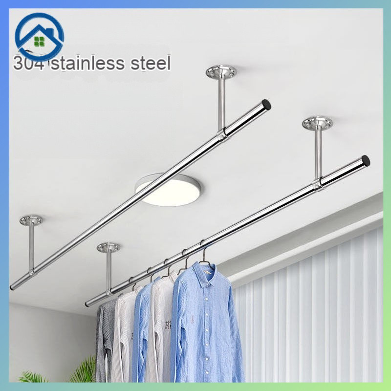 304 stainless steel clothes hanger balcony household clothes drying ...